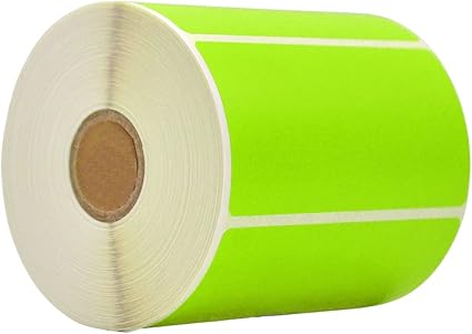 Amazon.com : WOD Green Direct Thermal Label Rolls - 4 x 2 inch, 500 ...