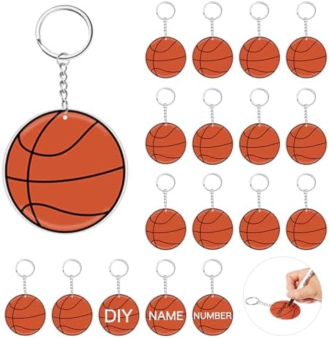 Amazon.com: CupaPlay 24 PCS Basketball Keychains/Keyrings Motivational ...