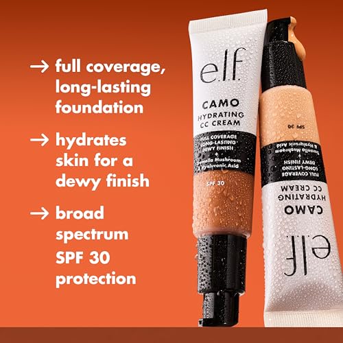 e.l.f. Hydrating Camo CC Cream, Colour Correcting Full Coverage ...