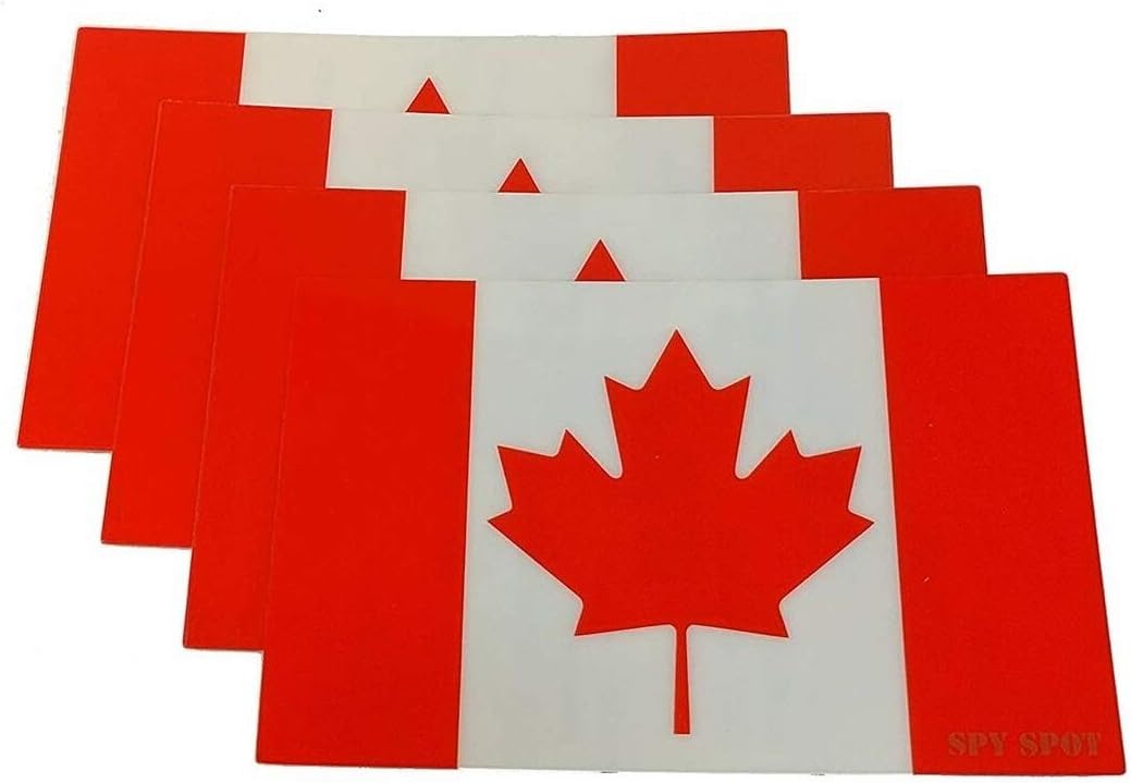 Amazon.com: KW Vinyl Two Pack Canadian Flag Sticker Decal Canada Made ...