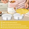 HaWare 6 inch Cake Tin Set of 2, Stainless Steel Round Baking Pan ...