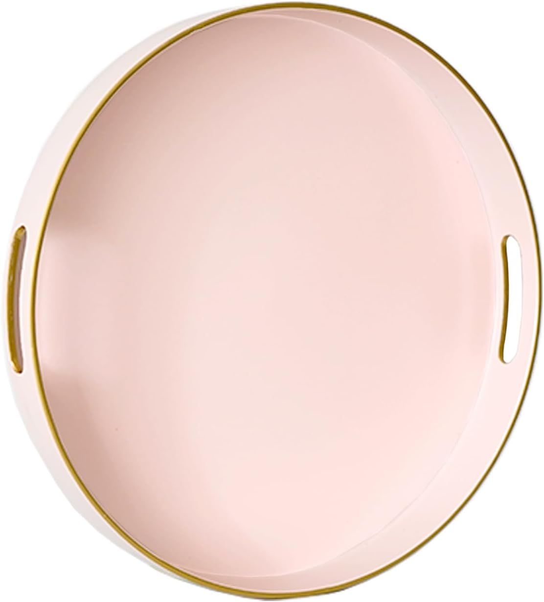 Amazon.com: Gifturbo Matte Pink Decorative Serving Tray,Round Serving ...