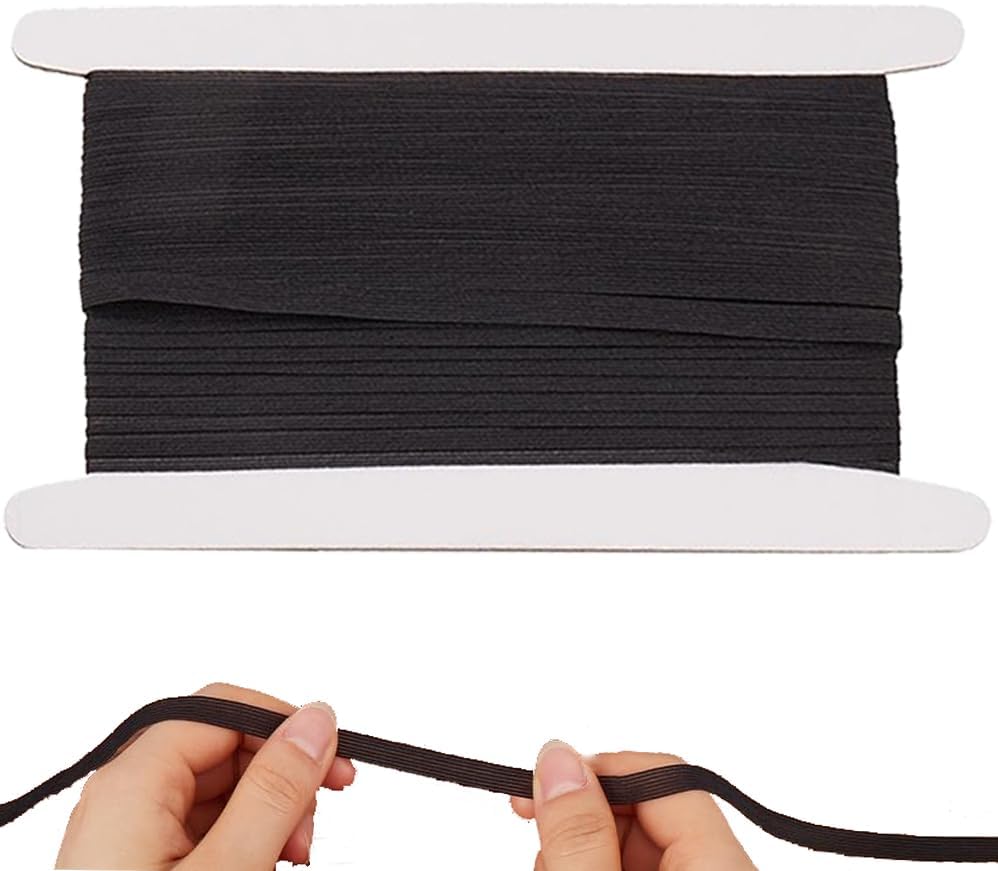 Black Elastic Band, 6mm Width Sewing Elastic Band, Stretch Elastic ...