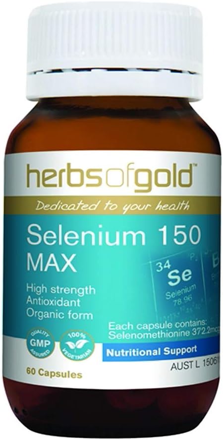 Herbs of Gold Selenium 150 Max 60 Capsules : Amazon.com.au: Health ...