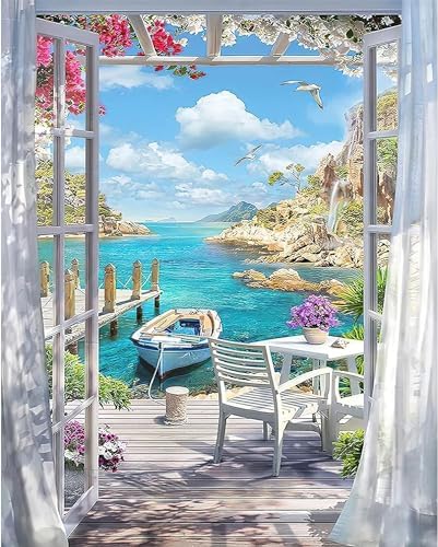 ChicAbode Paint by Number for Adults Canvas, DIY Door Paint by Number ...