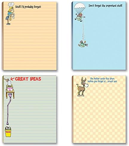 Amazon.com : Stonehouse Collection Cat Notepads - 4 Assorted Funny Cat ...