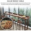 Amazon.com: HDZNDH Wall Bar Table Narrow Long Table,Solid Wood Coffee ...