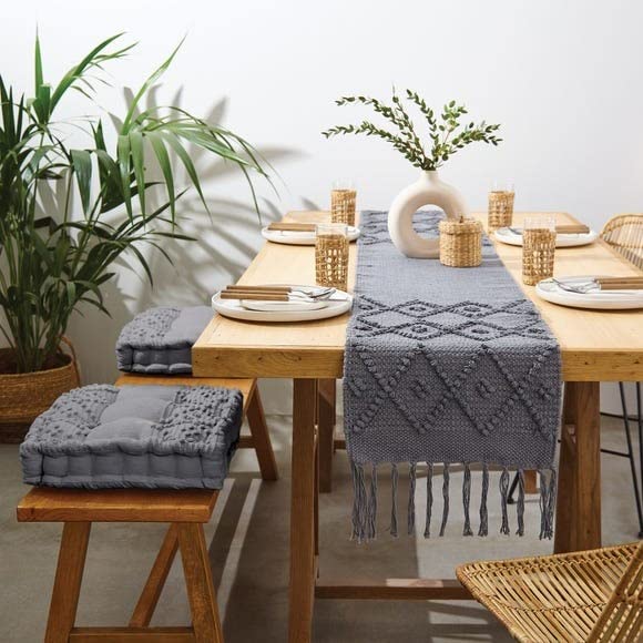 Buy Ultica Fab Cotton Table Runner for 6 Seater Dining Table, Handwoven ...