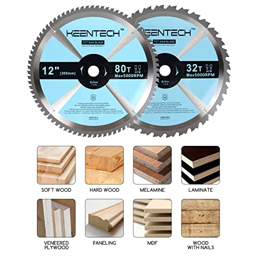 Snapklik.com : 12-Inch Miter Saw Blade, Crosscutting, Tungsten Carbide ...
