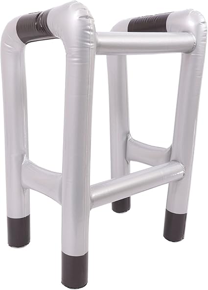 Sparkles Partyware Inflatable Zimmer Frame - Grey Inflatable Walking ...