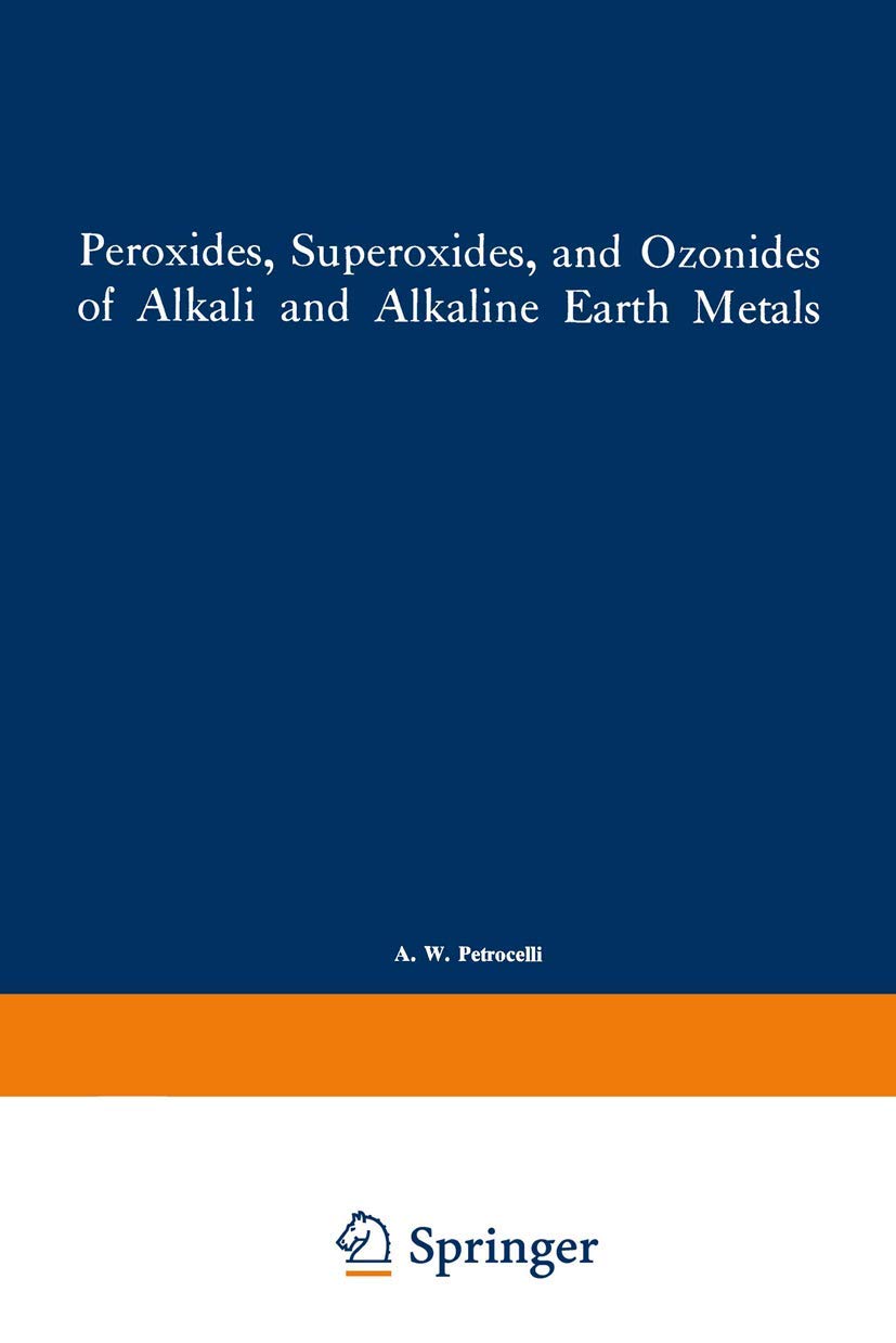 Amazon.com: Peroxides, Superoxides, and Ozonides of Alkali and Alkaline ...