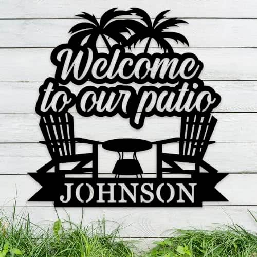 Amazon.com: Personalized Welcome Patio Sign - Add Your Last Name ...