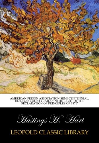 American Prison Association Semi-centennial, 1870-1920: County Jails ...
