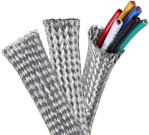 Amazon.com: BuyUneed Tinned Copper Metal Braid Sleeving Wire Shielding ...