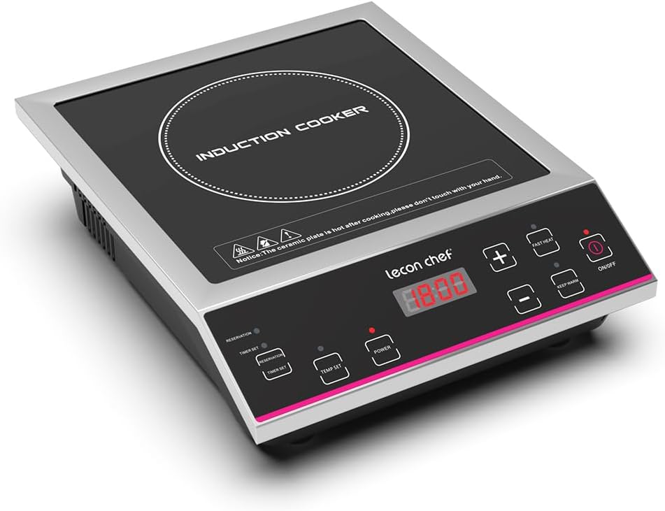Amazon.com: Lecon Chef Induction Cooktop 1800W Induction Burner Cooker ...