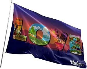 Amazon.com : Fun Flags Love Nature Flag - Durable and Weather Resistant ...