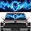 Amazon.com - Blue Flames Skulls Rear Window Decal Wrap Graphic, Mystery ...