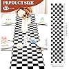 Amazon.com: fani 15 Pack Checkered Table Runner Polyester Black and ...
