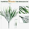 Amazon.com: Lnoicy 20pcs Artificial Outdoor Plants, Fake Wheat Grass ...