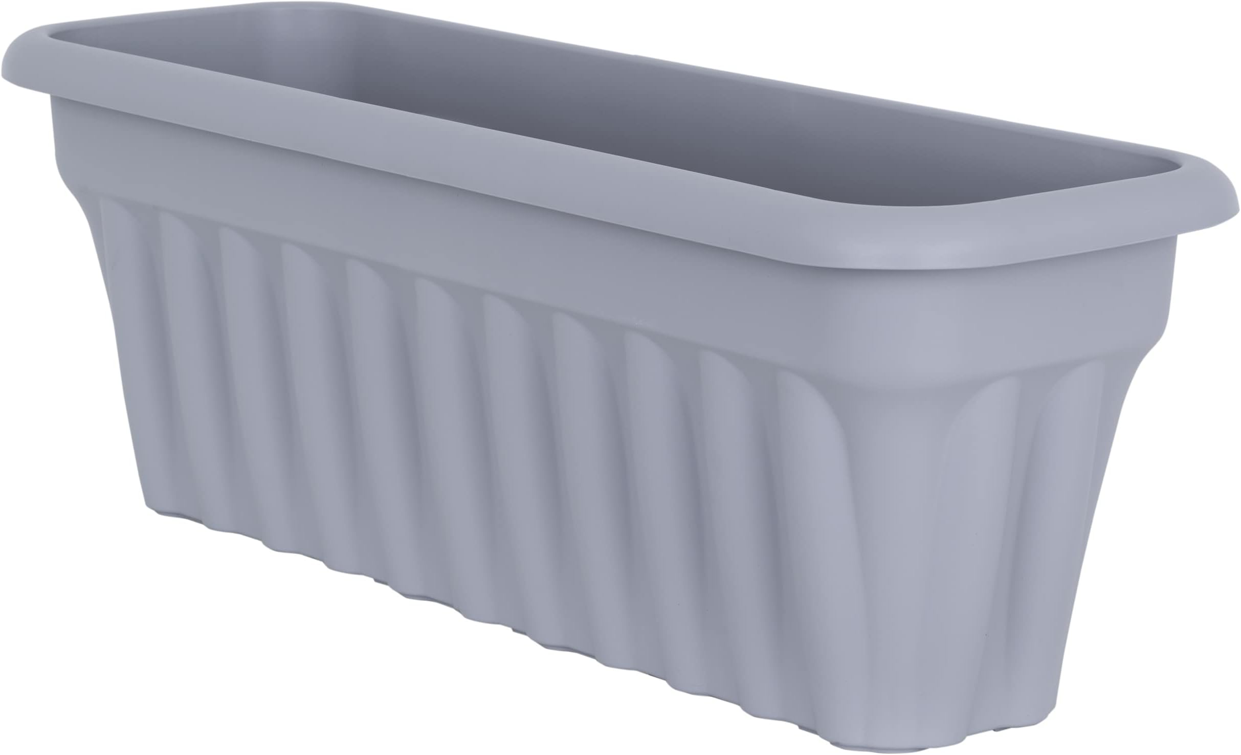 Muddy Hands 80cm Extra Long Grey Trough Plant Pot Large Plastic Planter ...