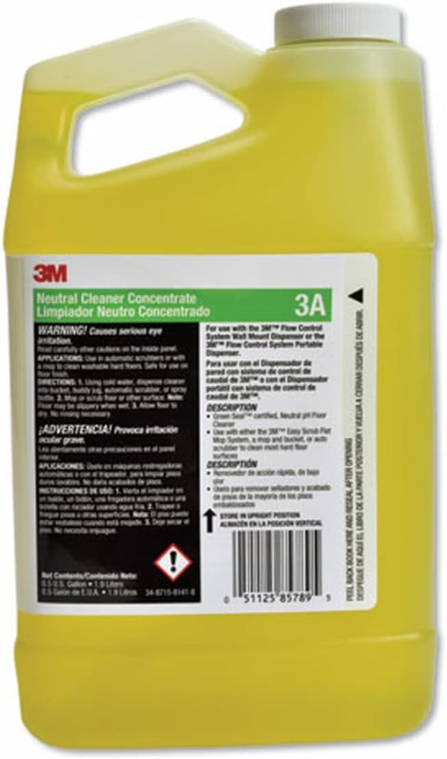Amazon.com: 3M Neutral Cleaner Concentrate 3A, 0.5 Gallon : Industrial ...