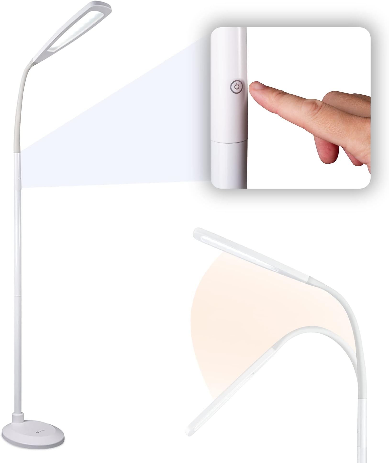 OttLite ClearSun Flex LED Floor Lamp with LED Technology - Touch ...