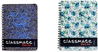 Classmate Pulse 6 Subject Notebook - Unruled, 300 Pages, Spiral Binding ...