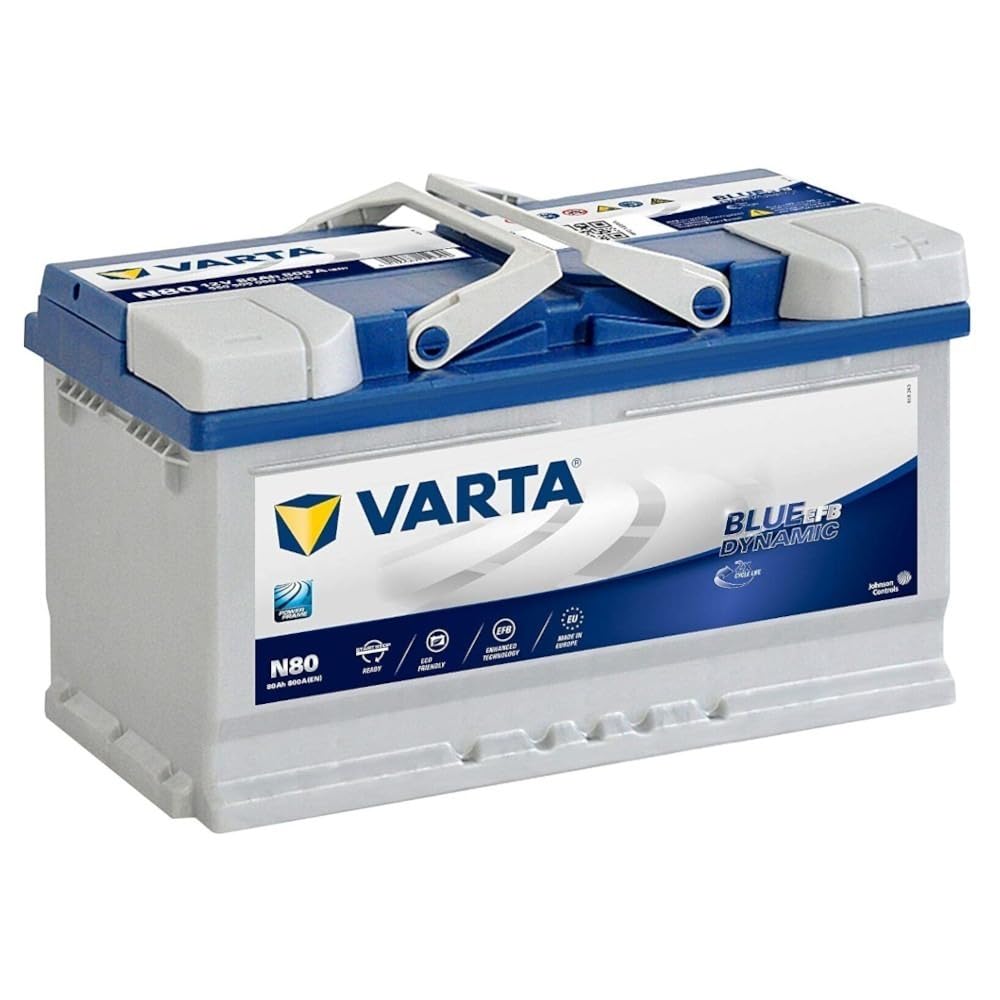 Amazon.fr : Varta 580500080D842 Bleu Dynamic EFB N80 Batterie, 80 Ah ...