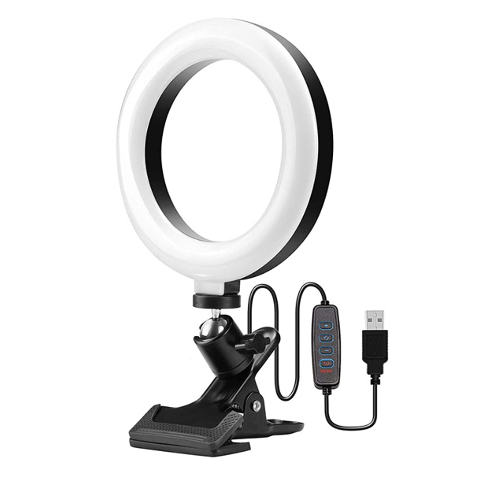 kyaoayo Ringlicht mit Clip, 6" Selfie-Ringlicht mit Fernbedienung ...