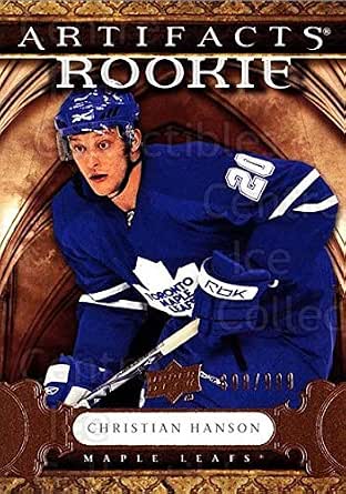 Amazon.com: (CI) Christian Hanson Hockey Card 2009-10 UD Artifacts Gold ...