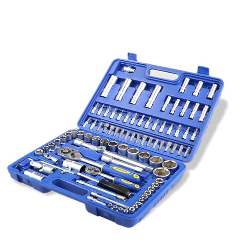 Goodyear 94 Pc Socket Set Professional Tool Kit Metric Ratchet Set ...