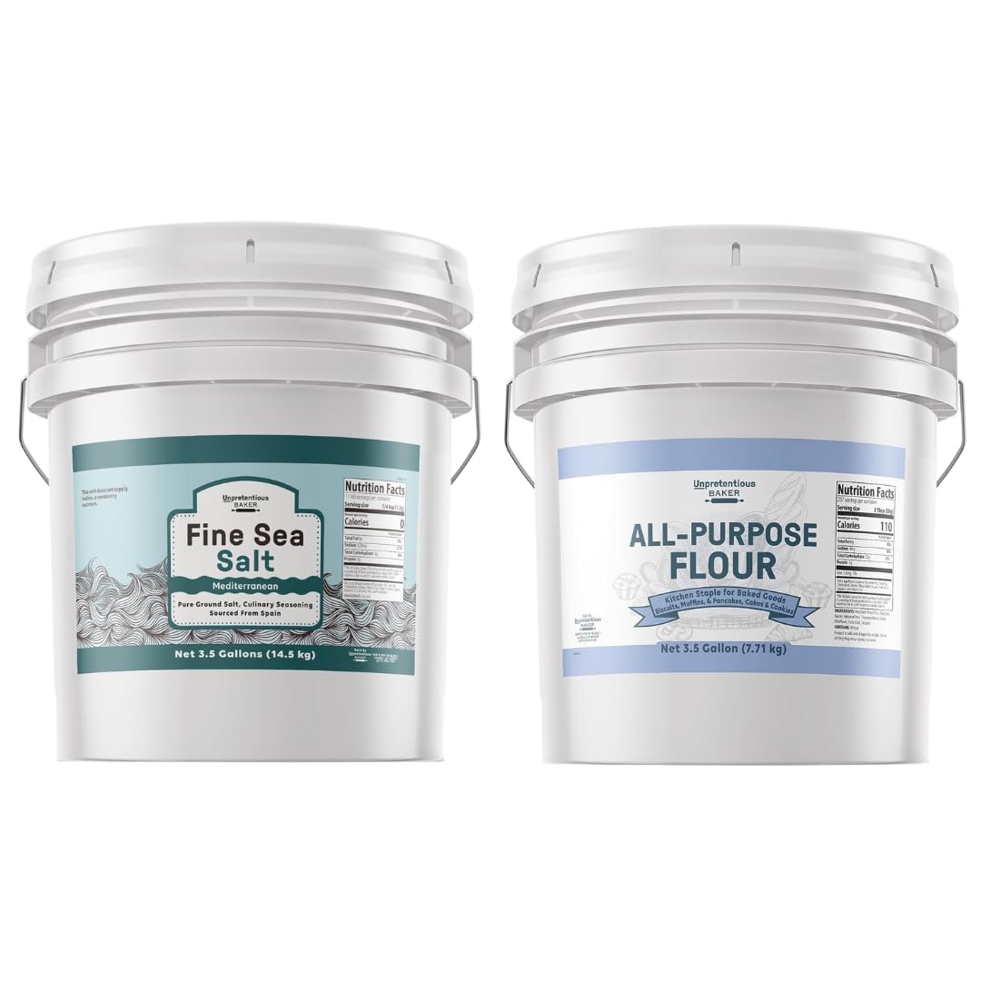 Amazon.com : Unpretentious All Purpose Flour and Fine Sea Salt Bundle ...