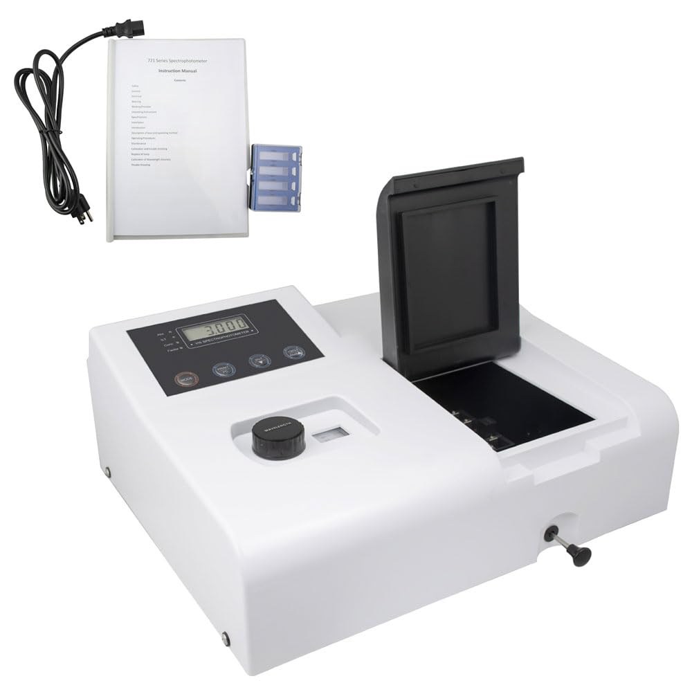 Visible Spectrophotometer 721 LCD Digital Lab Spectrophotometer 350 ...