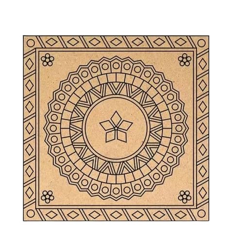 KNG Mandala DIY Pre Mark MDF Cutout for Home Decor | Wedding Decoration ...