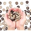 Amazon.com: Xindojuz 100 PCS Natural Coconut Shell Buttons, Sewing ...