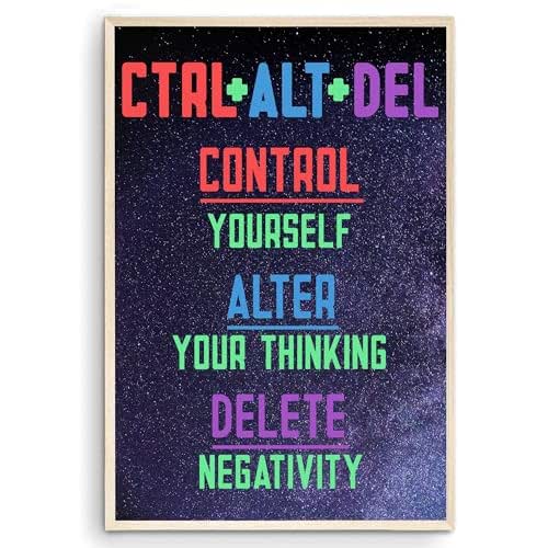 Amazon.com: "CTRL+ALT+DEL" Inspirational Motivational Wall Art Decor ...