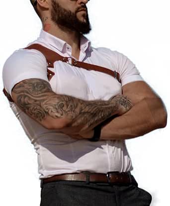 VOLBOZ Men's Leather Body Chest Belt - Durable and Breathable ...