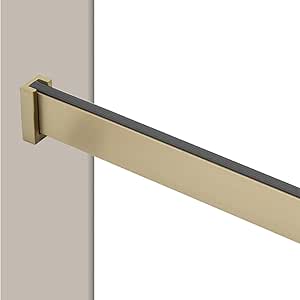 Amazon.com: Brushed Metal Closet Rod, Closet Bar for Hanging Clothes ...