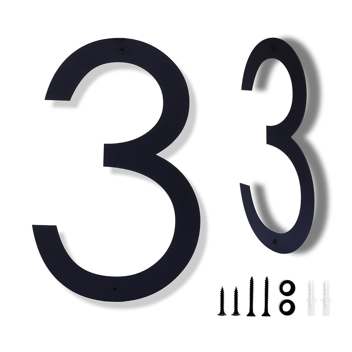 Amazon.com: 12 Inch House Numbers for Outside Modern Metal Black ...