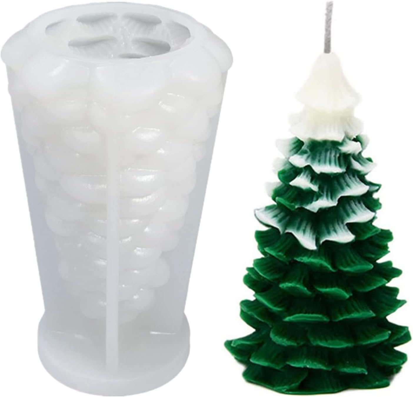 Amazon.com: Xidmold 4pcs Christmas Tree Resin Molds, 3D Christmas Tree ...