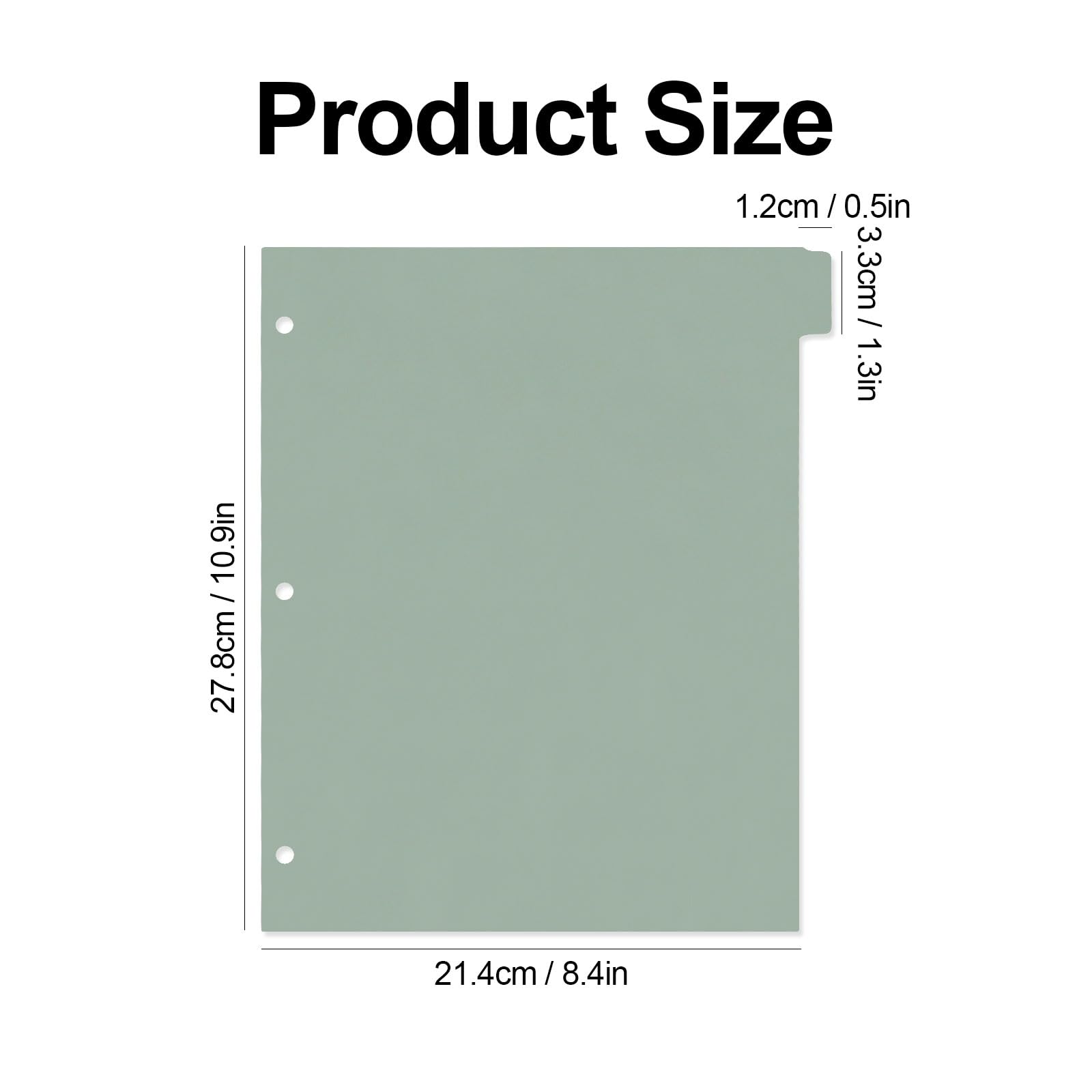 Snapklik.com : Koqye Dark Green 8-Tab Durable Plastic Dividers For 3 ...