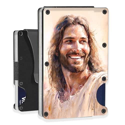 Amazon.com: Minimalist Wallet for Men - Jesus Metal Wallet, Christian ...
