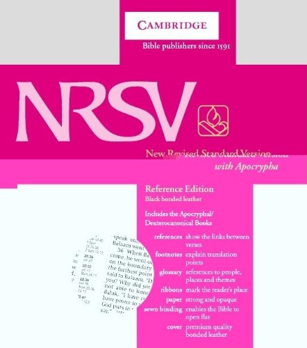 NRSV Reference Edition with Apocrypha Black bonded leather NRA22 ...