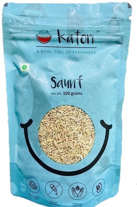 Katori organic Sauf 100gm Fennel seeds | Variyali Sompu Seeds (Sabut ...