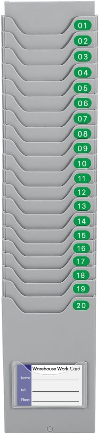 Amazon.com : Flexzion Time Card Holder Wall Mount Expandable Time Clock ...