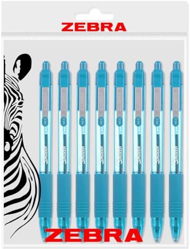 Zebra Z-Grip Smooth Retractable Ballpoint Pen - 1.0mm Nib - Light Blue ...