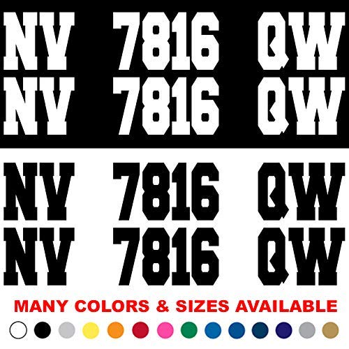 Amazon.com: Set of 2 Custom Boat Registration Numbers and Letters Jet ...