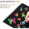 Amazon.com: I&Art Scratch Art Books for Kids Scratch Art Paper Rainbow ...