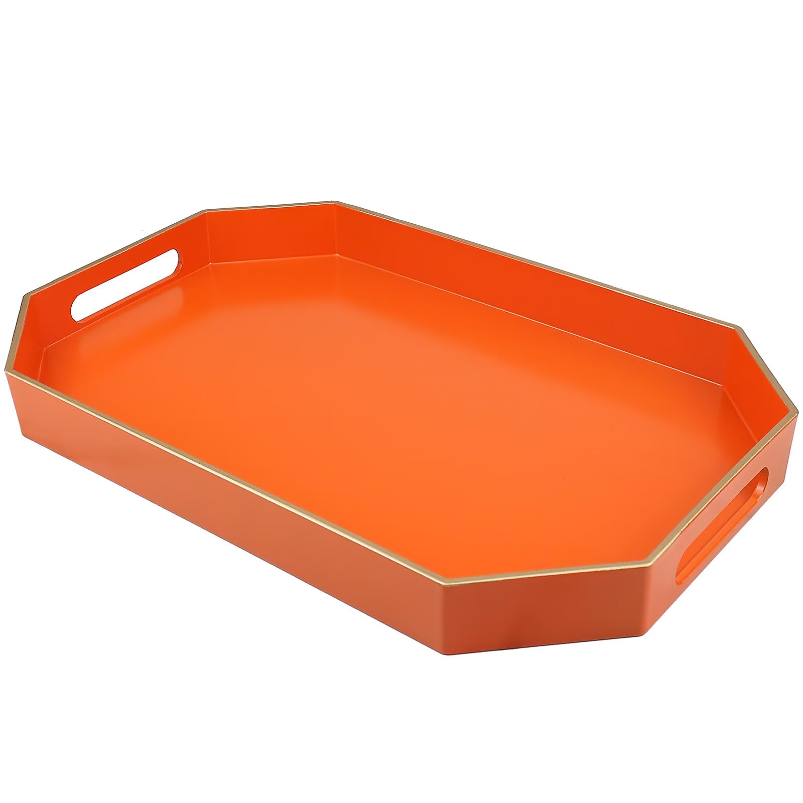 Amazon.com: Omuriko Orange Decorative Tray with Handles, Versatile ...