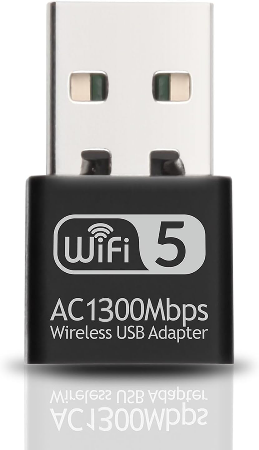 Amazon.com: WiFi Adapter 1300mbps WiFi Adapter for Desktop Pc with USB ...